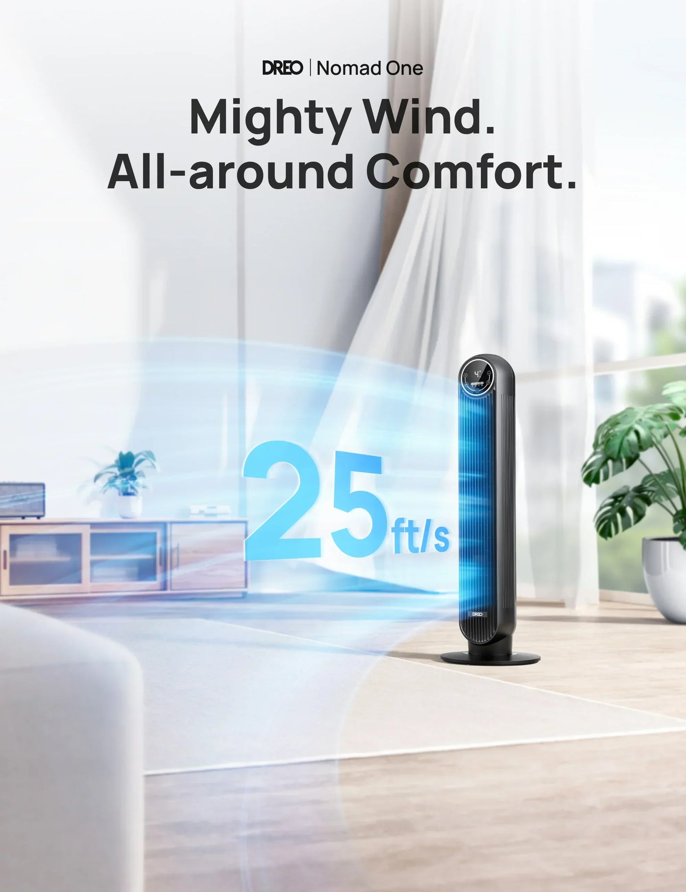 Dreo Nomad One Best Smart Standing And Quiet Tower Fan