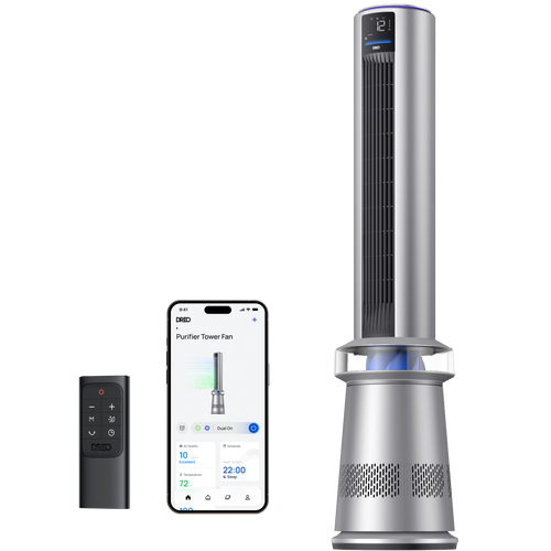 MC710S Air Purifying Tower Fan: Innovative Tower Fan with Built-in Air ...