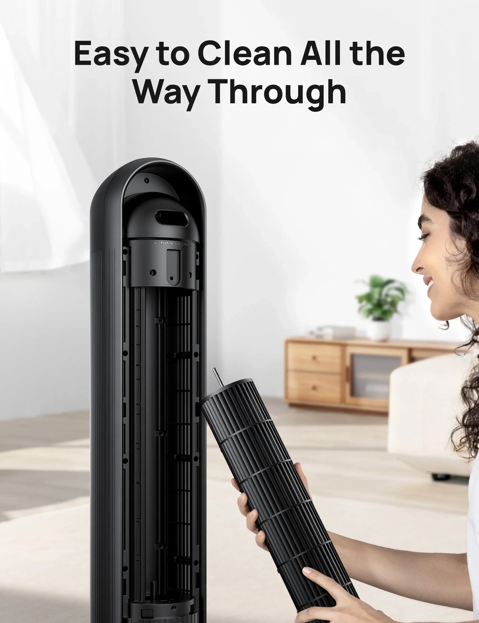 DREO Nomad One Best Smart Standing And Quiet Tower Fan Black