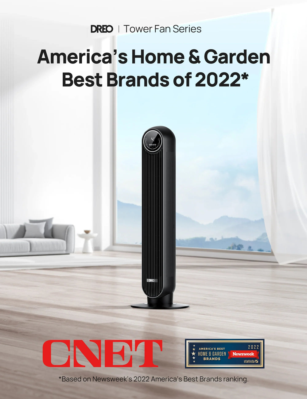 Dreo Nomad One Best Smart Standing And Quiet Tower Fan
