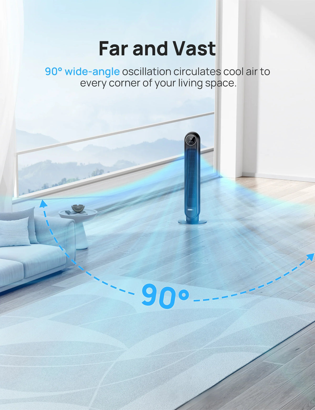 Dreo Nomad One Best Smart Standing And Quiet Tower Fan