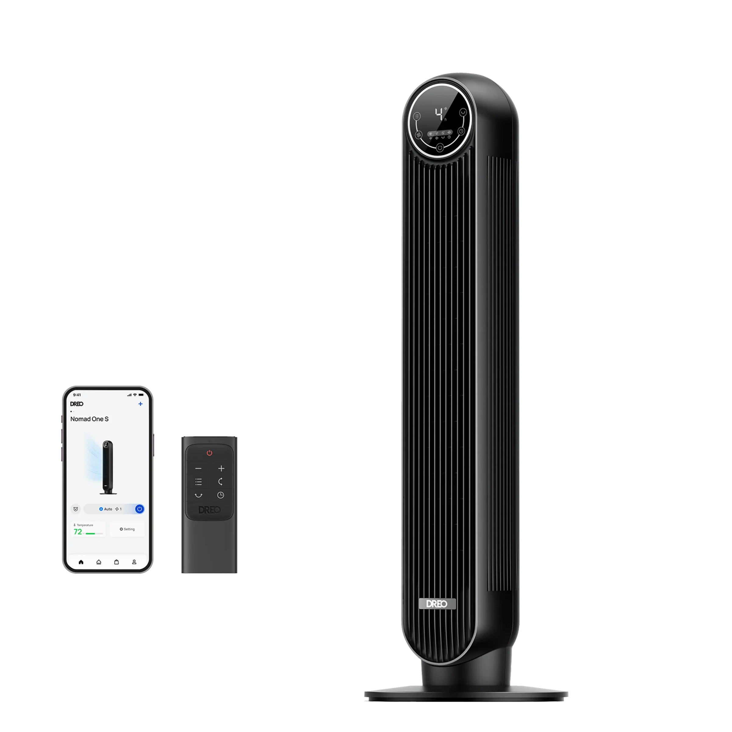 DREO Nomad One Best Smart Standing And Quiet Tower Fan Black