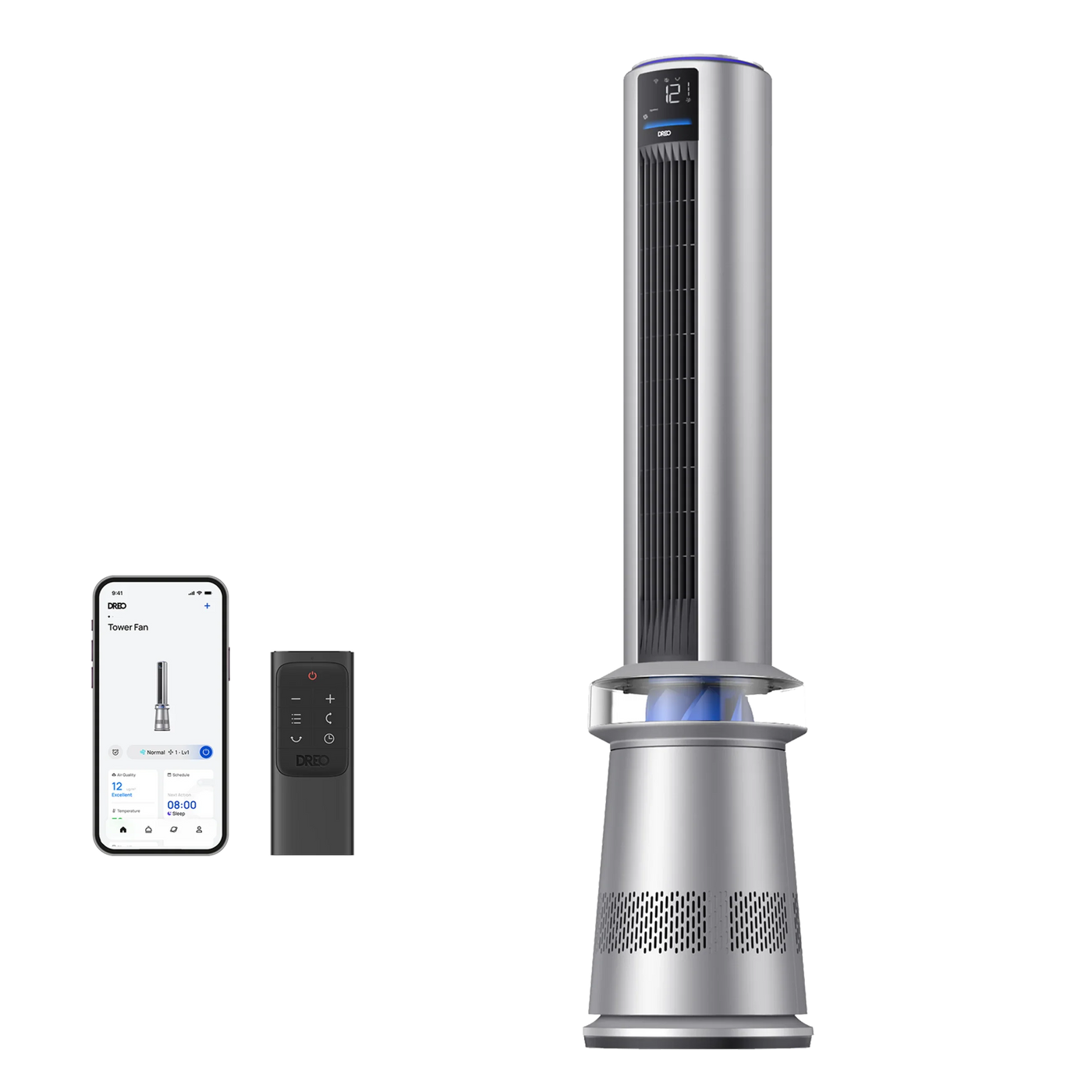 MC710S Air Purifying Tower Fan: Innovative Tower Fan with Built-in Air ...