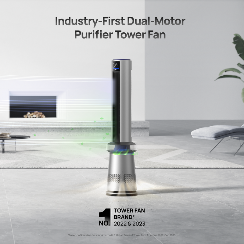 MC710S Air Purifying Tower Fan: Innovative Tower Fan with Built-in Air ...