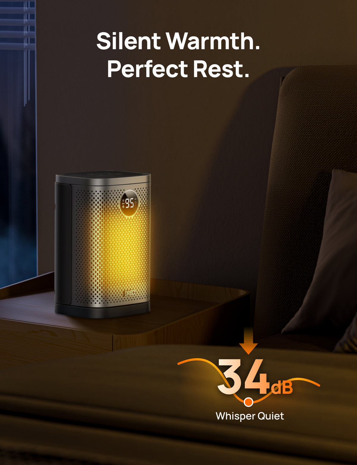 DREO 1500W Atom Core Portable Oscillating Ceramic Space Heater for Home ...