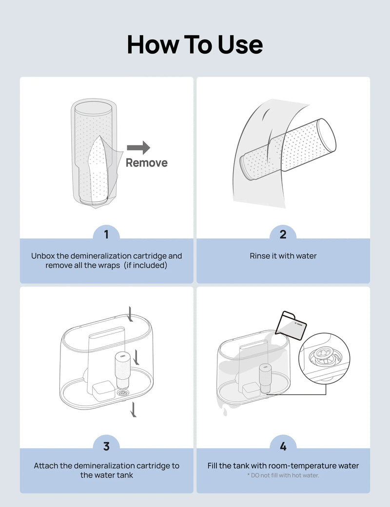 Demineralization Cartridge for Humidifiers - 3 - Pack, Compatible with