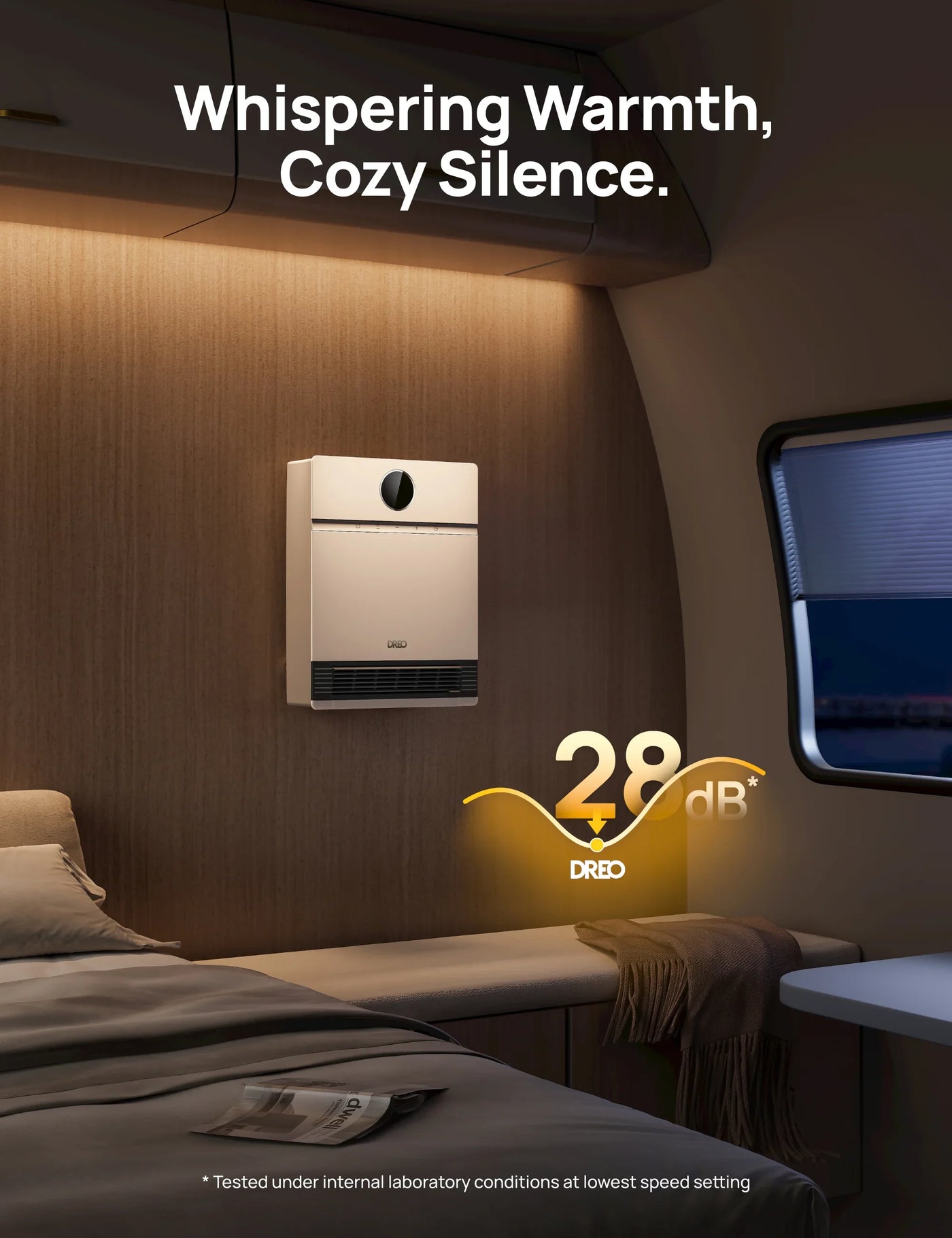 DREO Smart Wall-mounted Heater 517S White, Room-saving 12.2"W*16"H